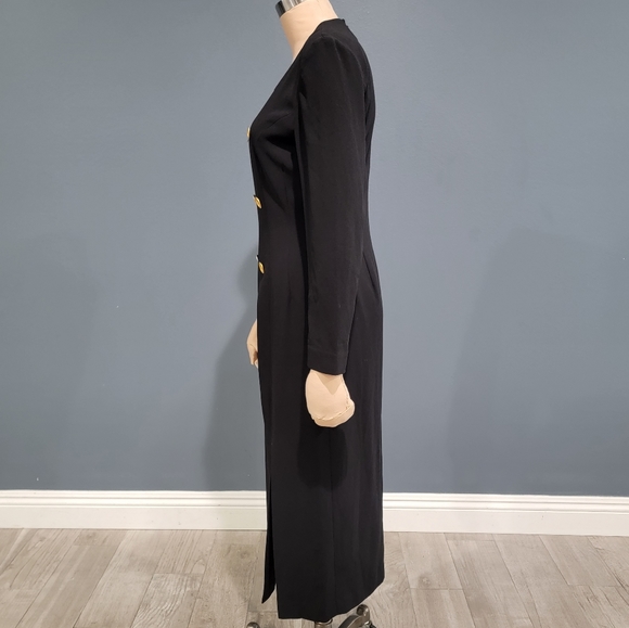Liz Claiborne | Dresses | Liz Claiborne Black Midi Sheath Military ...